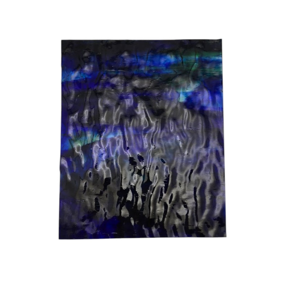 Kokomo Blue Green Clear Streaky Ripple 6 1/2 by 8 inches or larger Sta ...